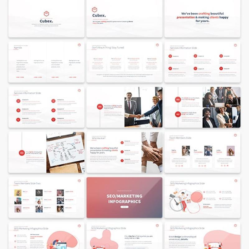 多用途PPT信息图表模板Cubex Multipurpose PowerPoint Presentation_PPT元素 【OVO图库】