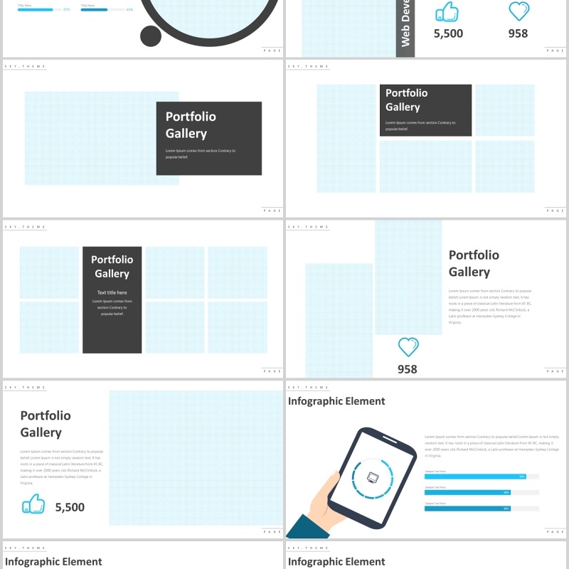 蓝色天空多用途PPT模板版式设计sky multipurpose powerpoint template_PPT模板 【OVO图库】