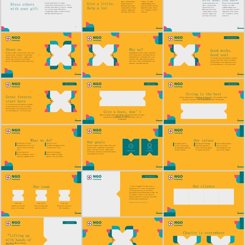 非政府组织商界慈善机构协会PPT版式模板NGO PowerPoint Presentation Template_PPT模板 【OVO图库】