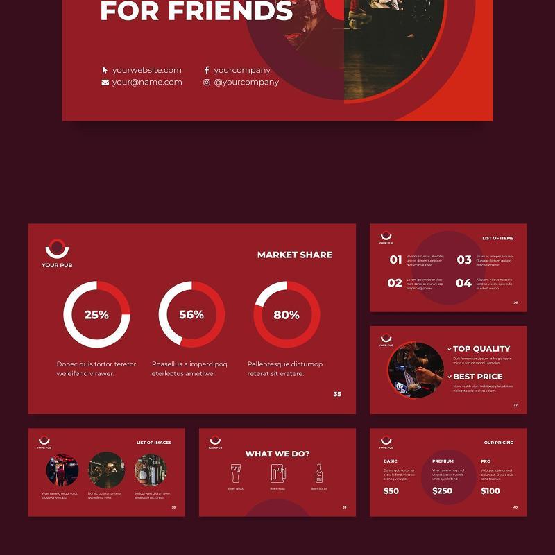 项目产品发布会宣传介绍PPT模板不含照片Pub PowerPoint Presentation Template_PPT模板 【OVO图库】