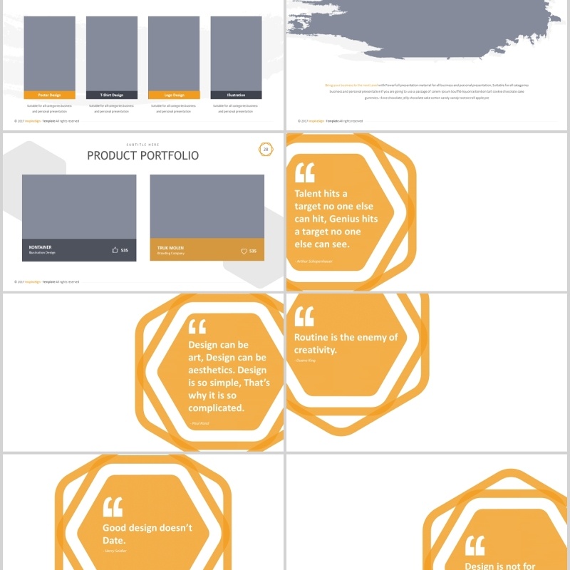 商务图文排版时间轴PPT信息图表元素素材模板Hexon Powerpoint Template_PPT元素 【OVO图库】