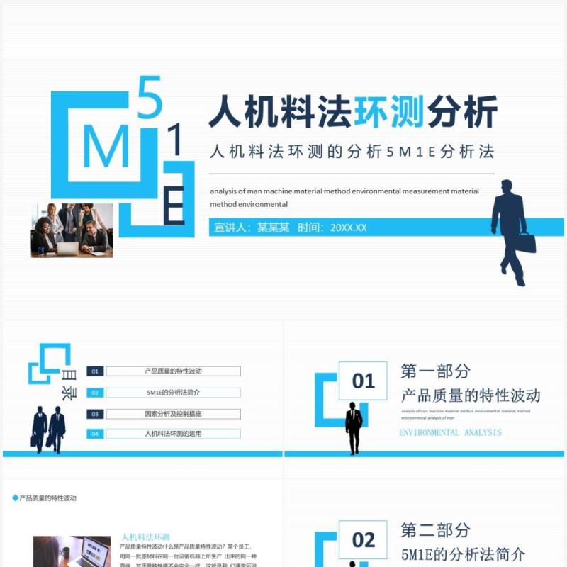 人机料法环测的分析5M1E分析法动态PPT模板_PPT模板 【OVO图库】