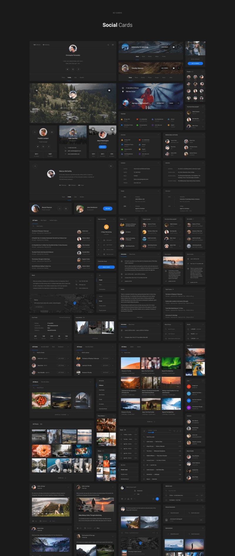 1200+用户界面卡和超过7个类别的超过200页。Quantum UI Kit 2.0_Sketch 【OVO图库】