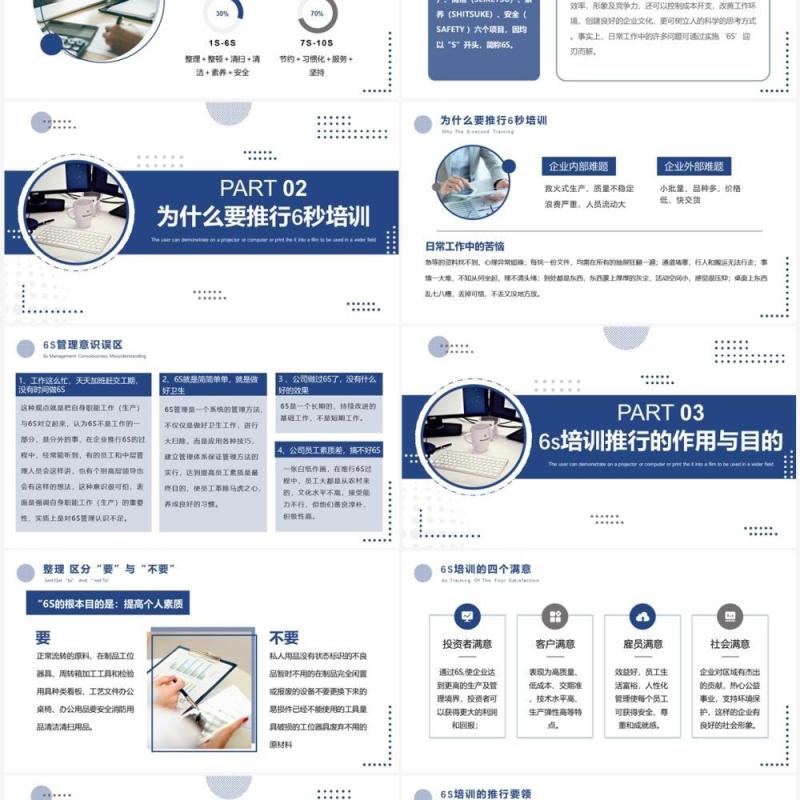 蓝色简约商务风6s培训PPT模板_PPT模板 【OVO图库】