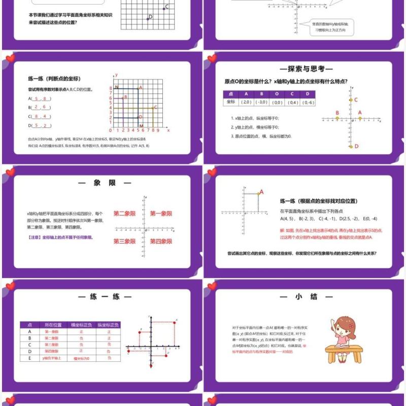部编版七年级数学下册平面直角坐标系课件ppt模板 Ppt模板 【ovo图库】