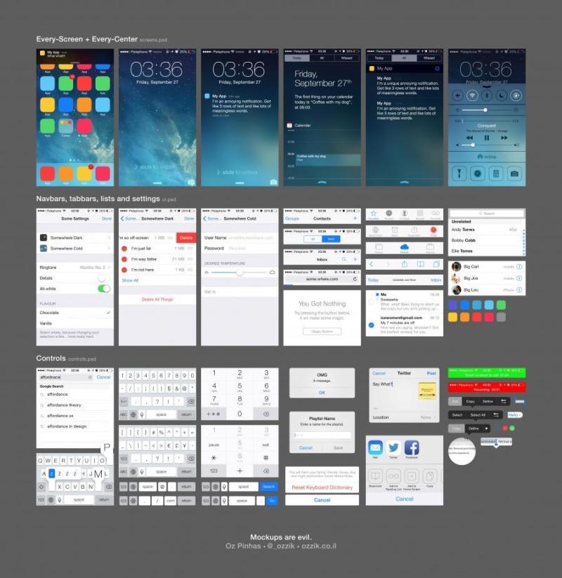 【ios7系列素材7】ios7 gui 控件_PSD 【OVO图库】